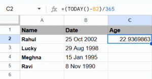 Age Formula in Excel: Best Methods for Quick Age Calculation - Anil Dhawan